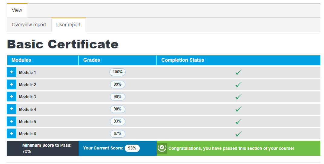 Where can I check my current course grade?