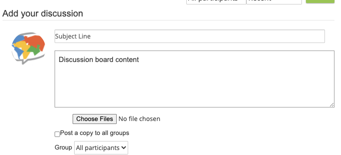 How do I complete the discussion board activity?